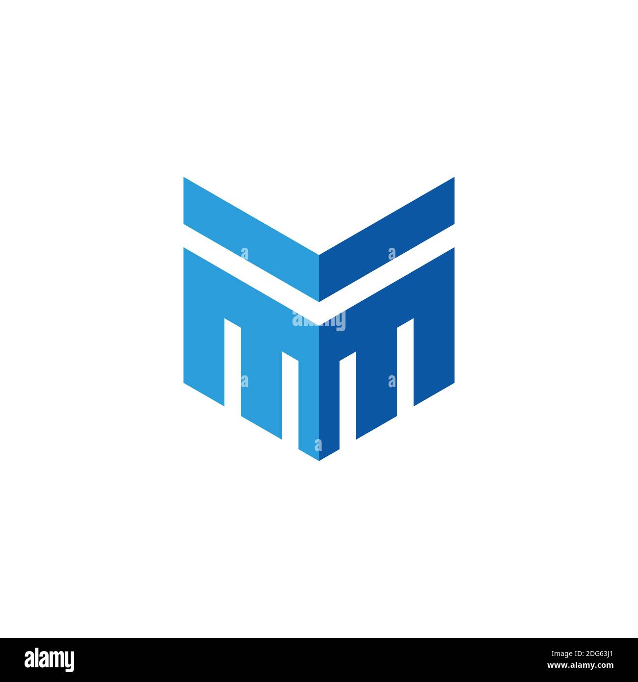 letter m abstract building geometric shadow logo vector Stock Vector ...