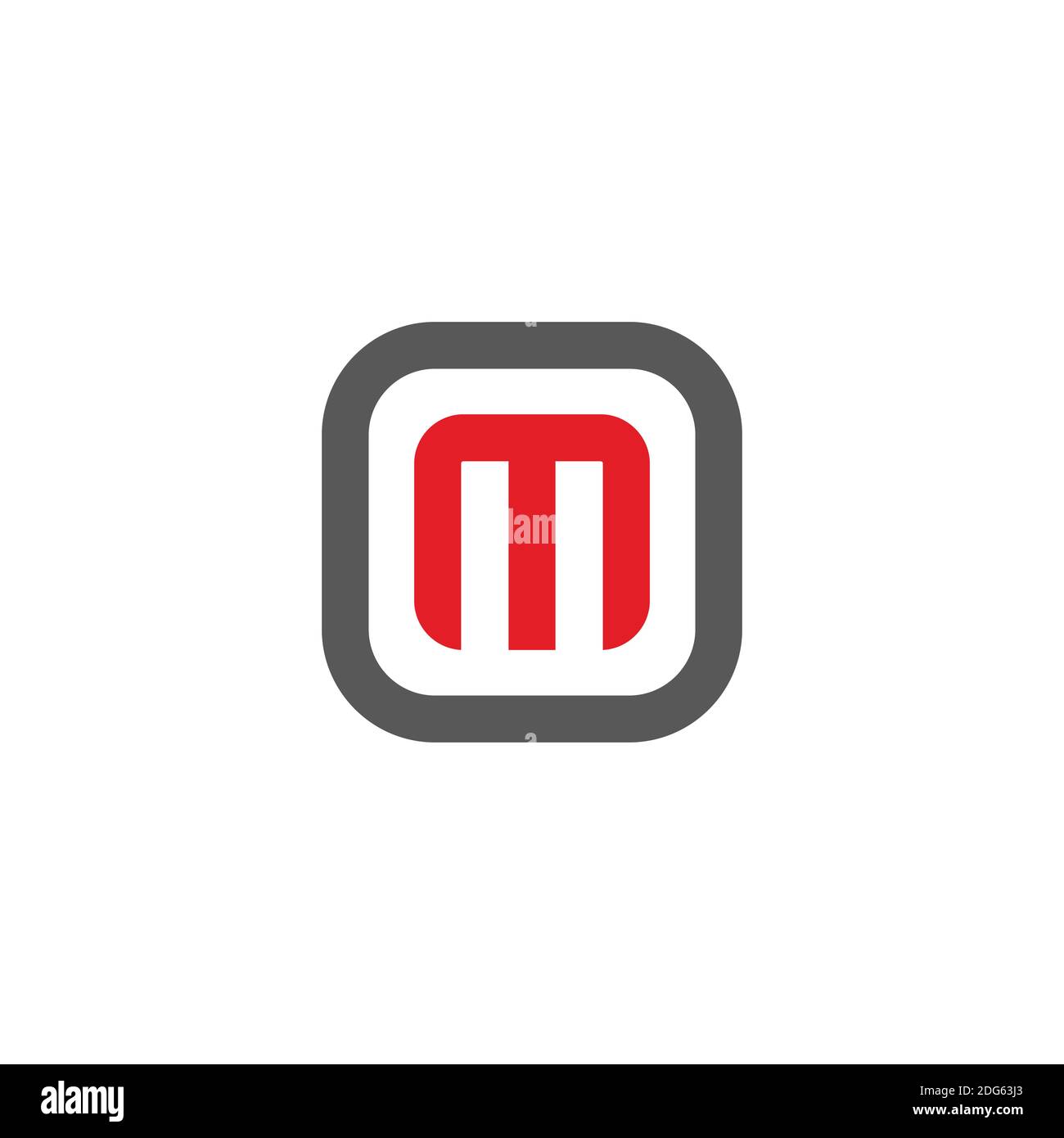 letter m square colorful geometric curve design logo vector Stock ...