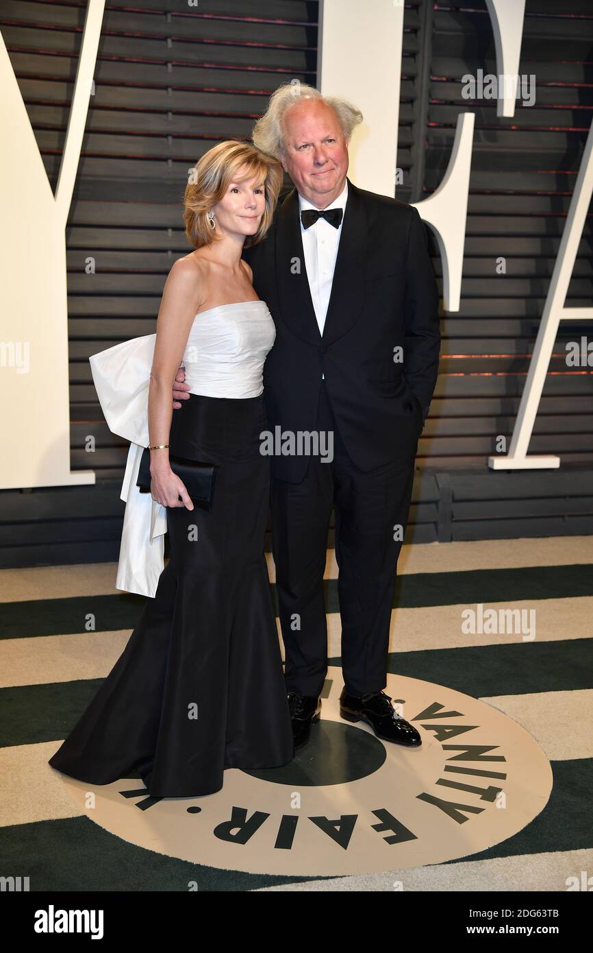 Anna Scott and Graydon Carter attending Vanity Fair Oscar Party 2017 ...