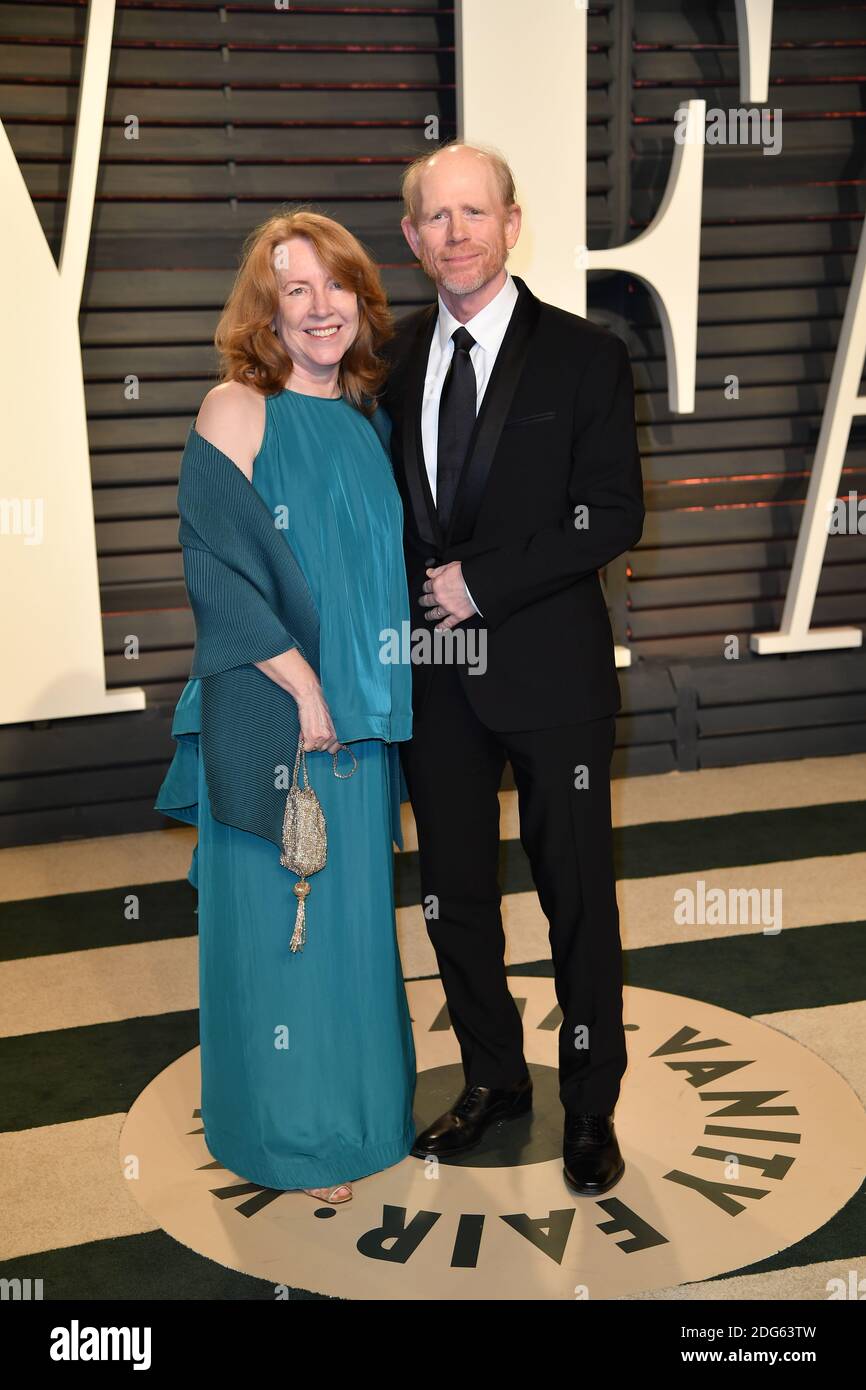 Cheryl and Ron Howard attending Vanity Fair Oscar Party 2017 ...
