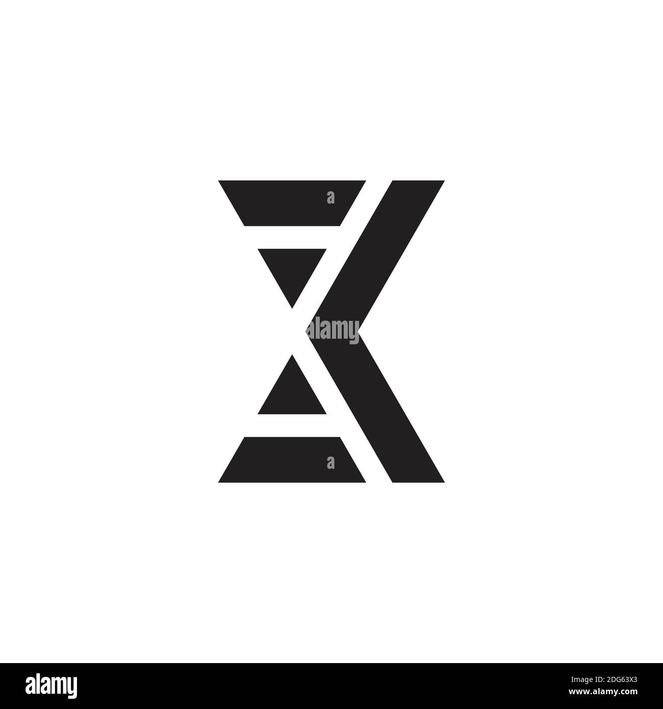 abstract letter kx geometric negative space logo vector Stock Vector Image & Art - Alamy