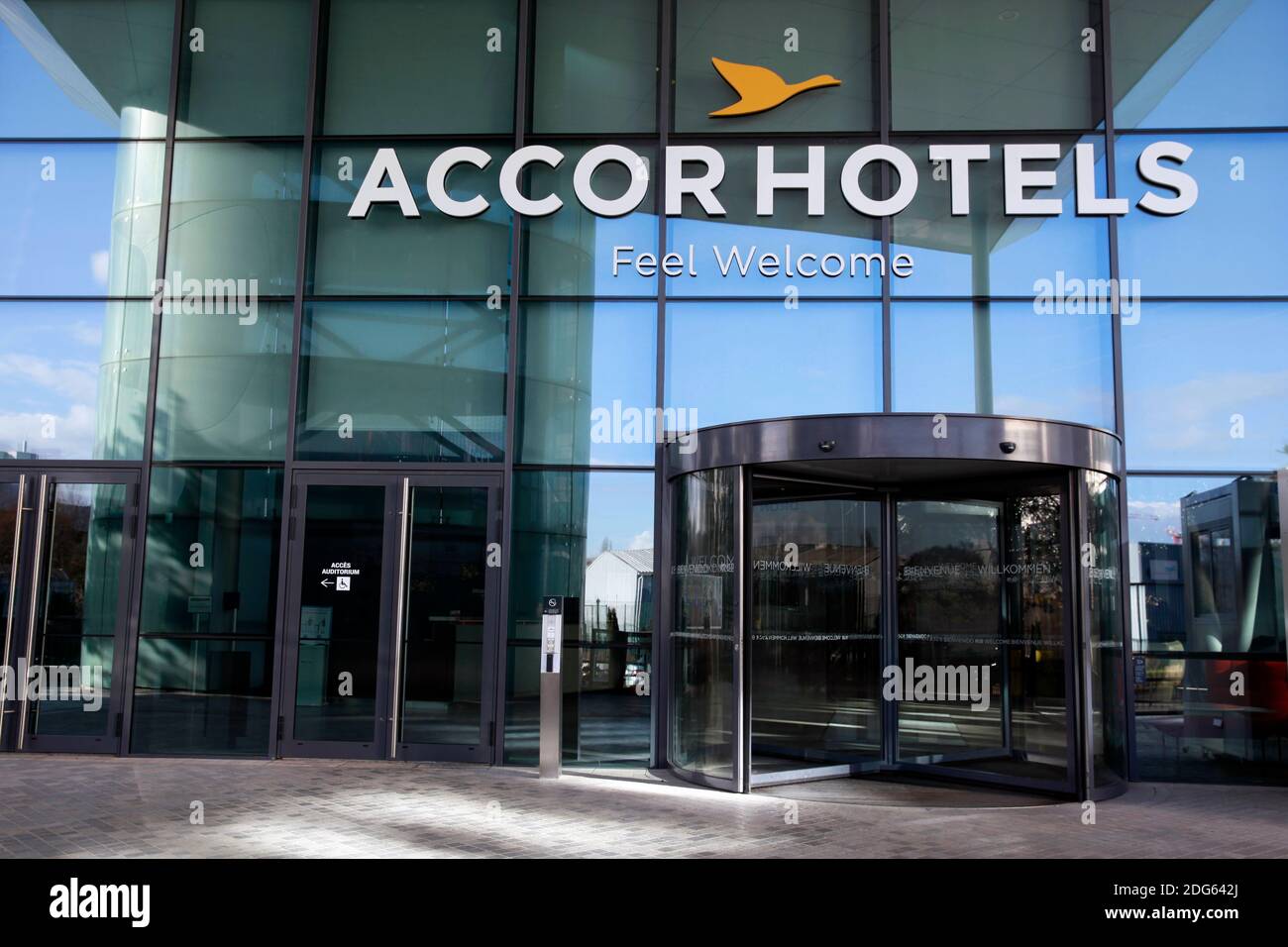 Illustration of Accor Hotels building in Issy les moulineaux, France on ...