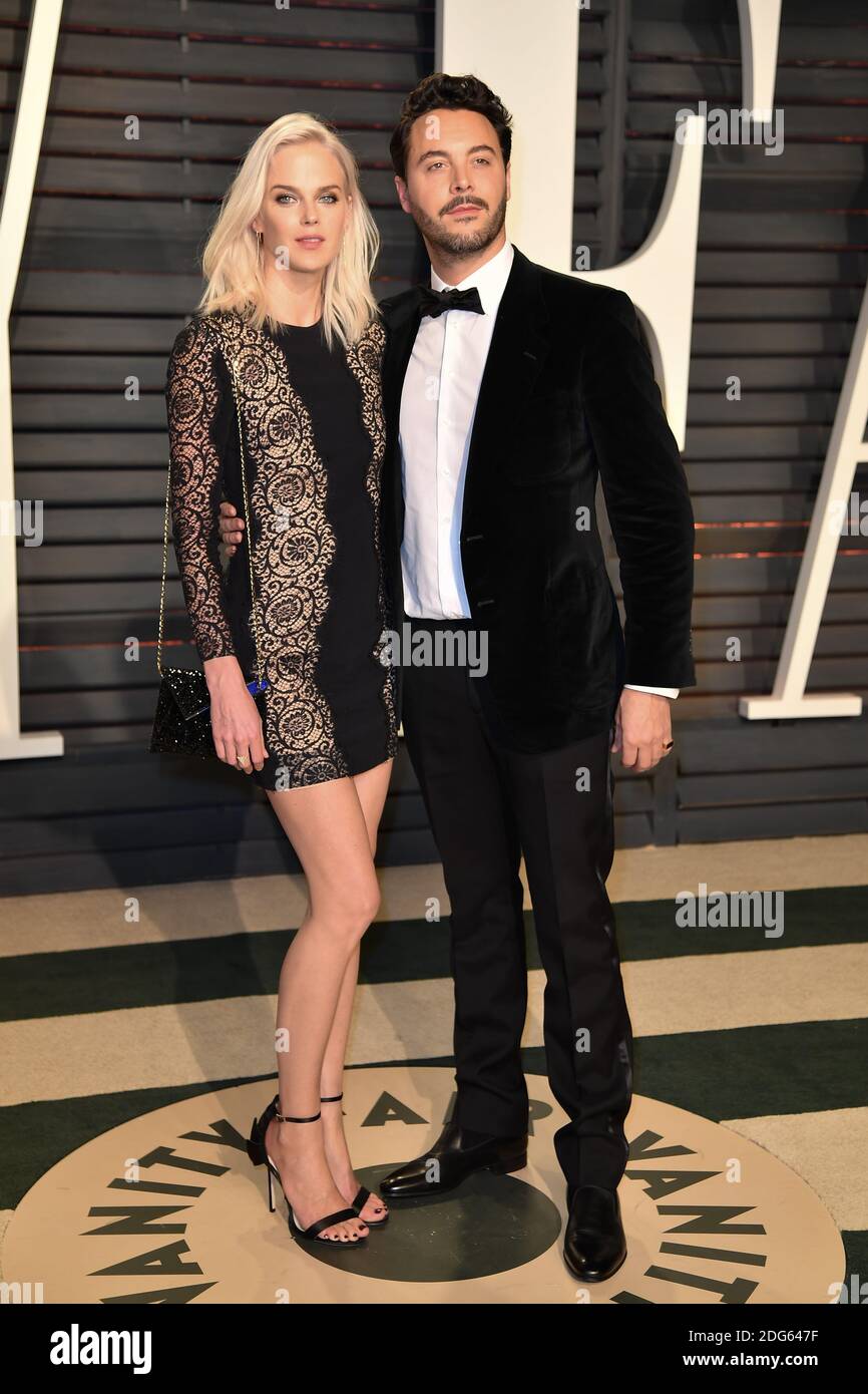 Model Shannan Click and actor Jack Huston attending Vanity Fair Oscar ...