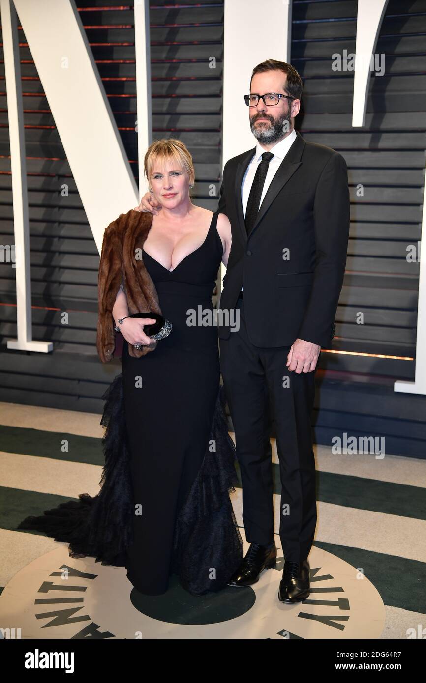 Patricia Arquette and Eric White attending Vanity Fair Oscar Party 2017 ...