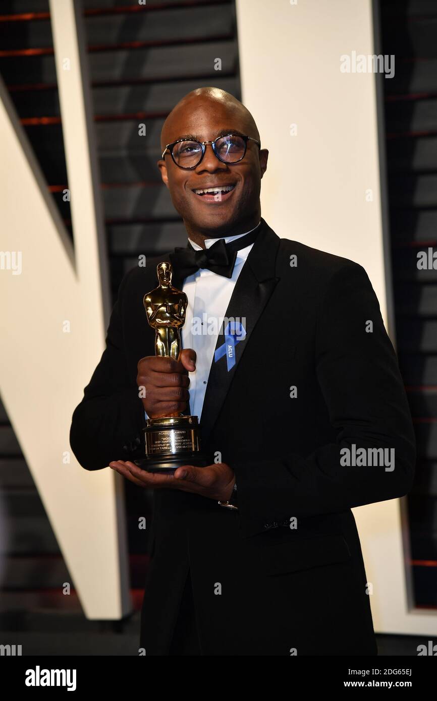 Barry Jenkins arriving at the Vanity Fair Oscar Party in Beverly Hills ...