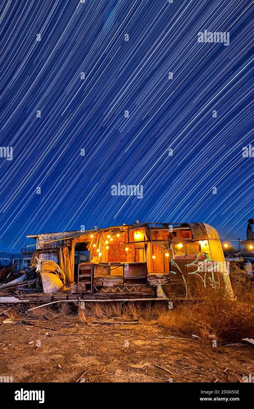 Time lapse star trails moonrise hi-res stock photography and images - Alamy