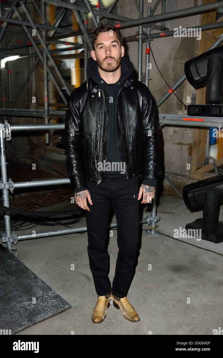 David Alexander Flinn arriving at the Saint Laurent show during Paris ...