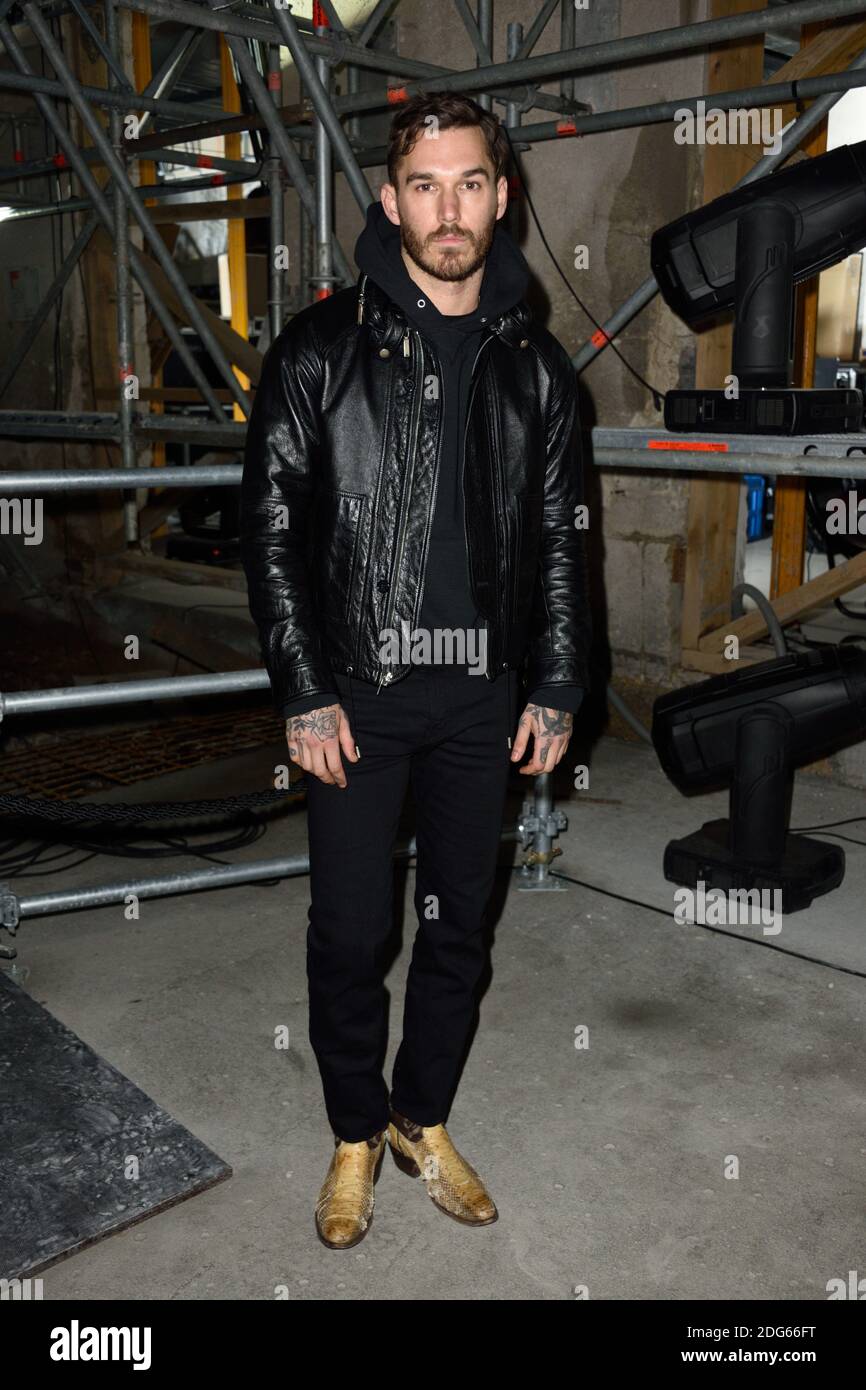 David Alexander Flinn arriving at the Saint Laurent show during Paris ...