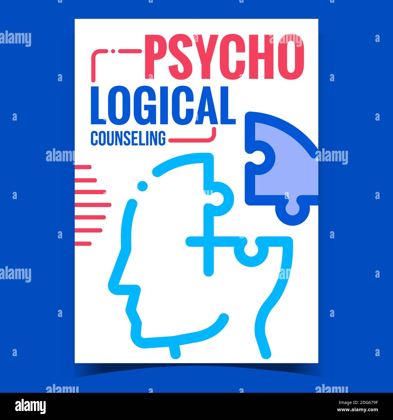 Psychological Counseling Promotion Poster Vector Stock Vector Image ...