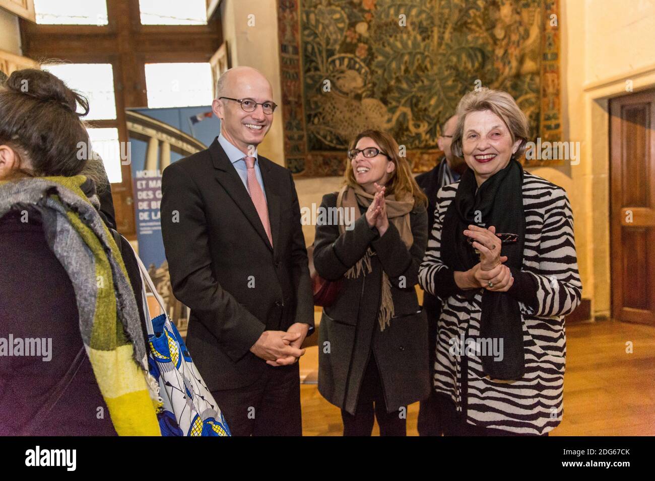 National Furniture president Herve Barbaret, Clotilde Roy and ...