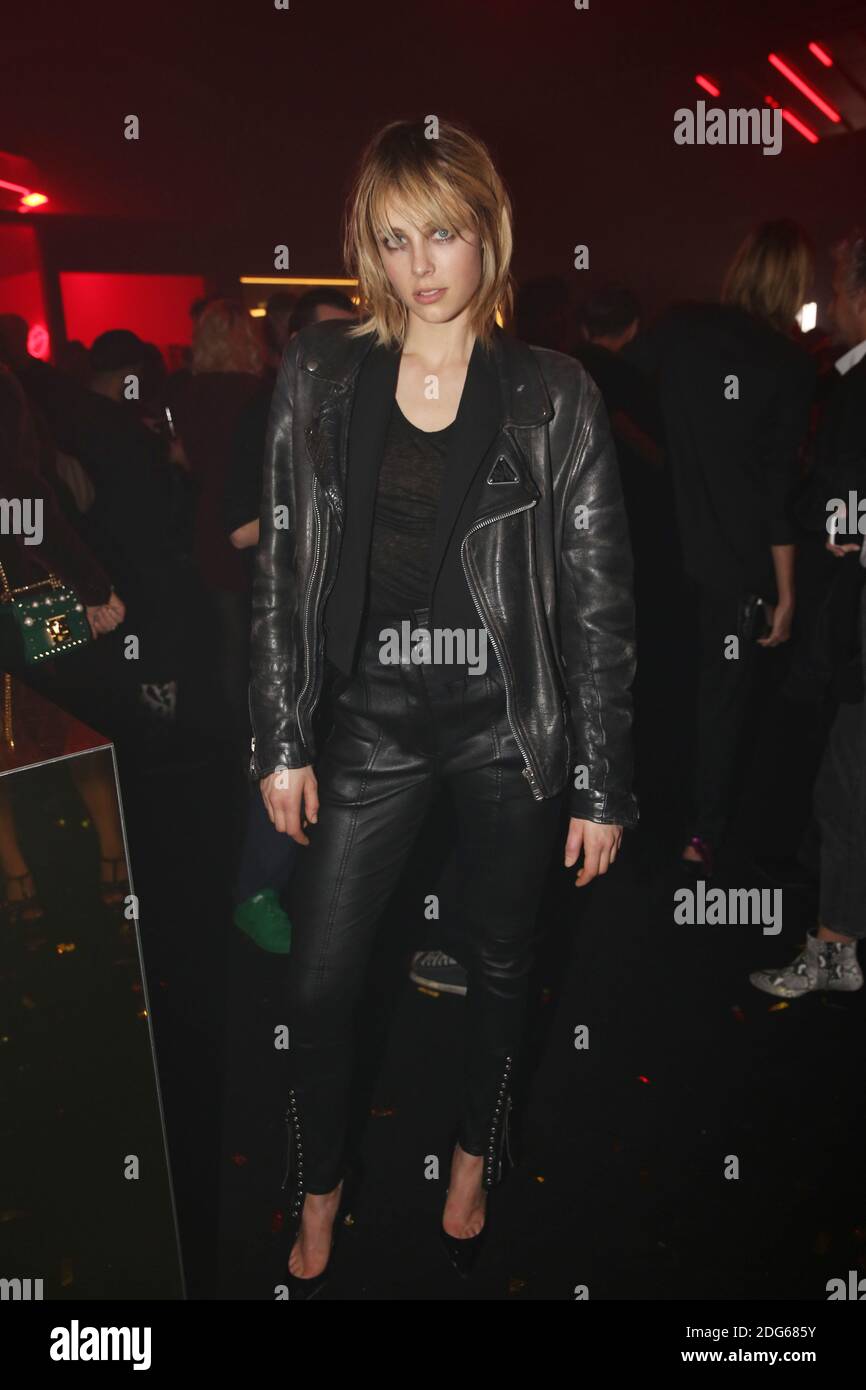 Edie Campbell arriving at the YSL Beauty party during Paris Fashion ...