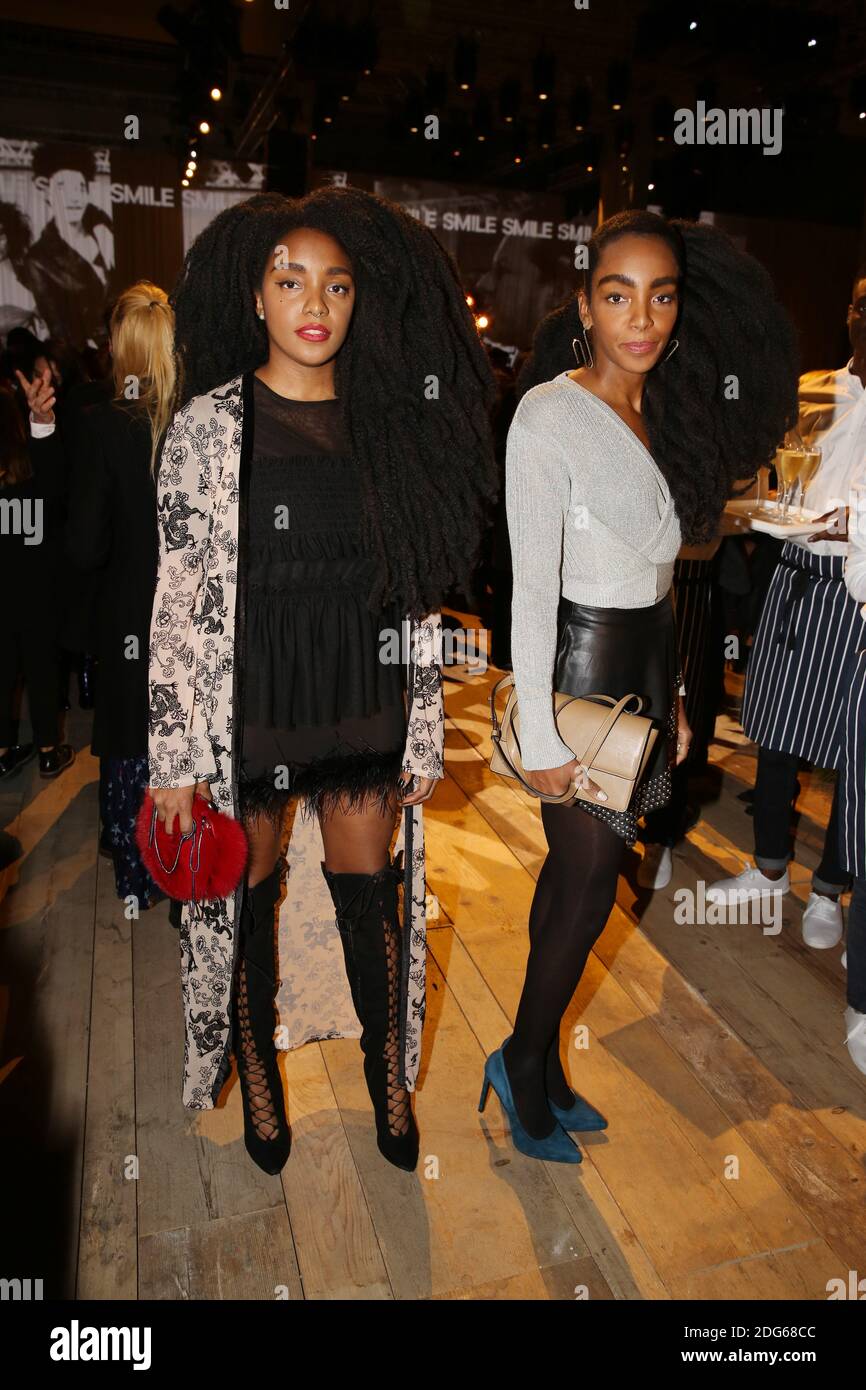 Cipriana Quann and TK Quan arriving at the H&M Studio show during Paris ...