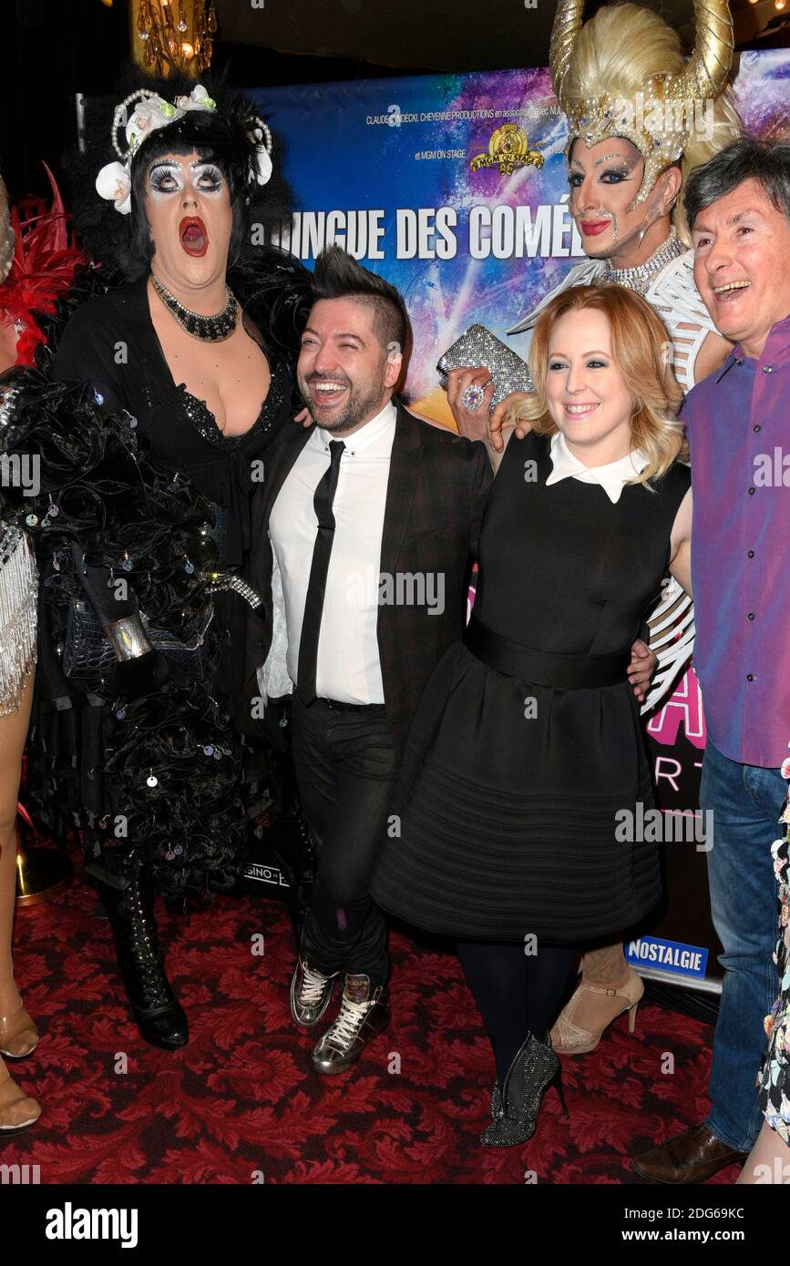 Chris Marques et Jaclyn Spencer, Philippe Hersen lors de la generale de la comedie musicale ...