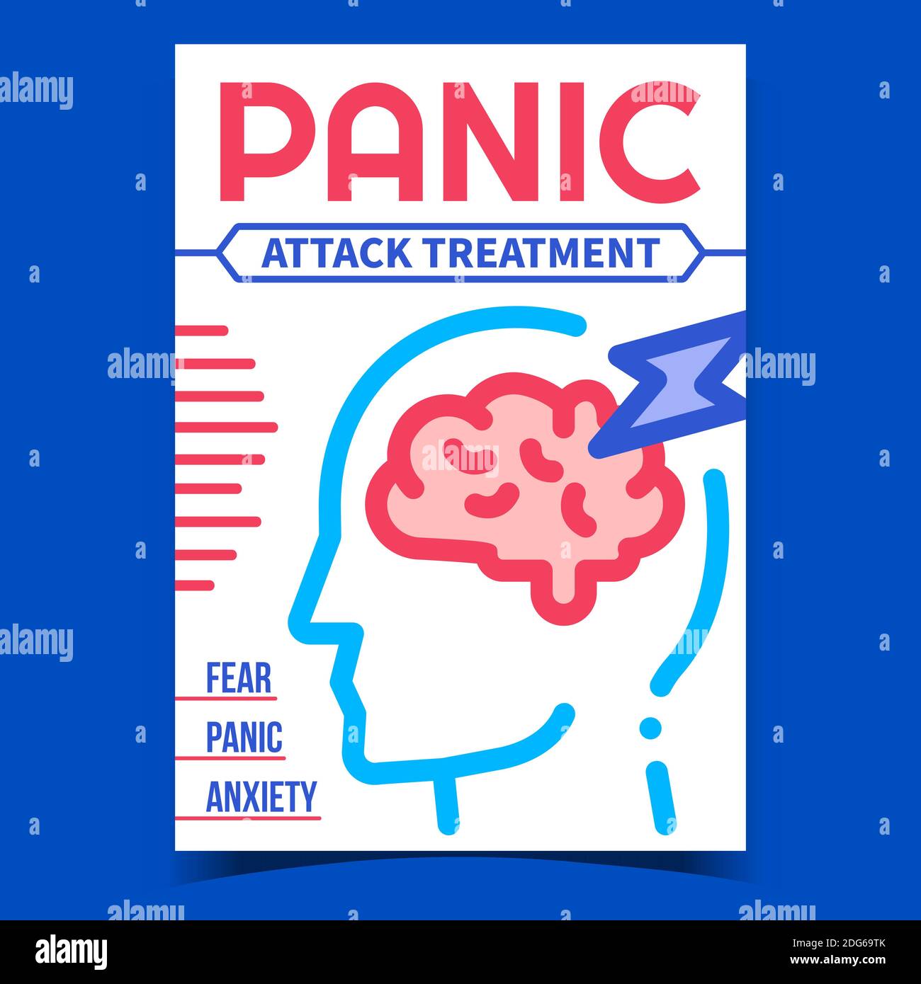 Panic Attack Treatment Promotion Poster Vector Stock Vector Image & Art ...