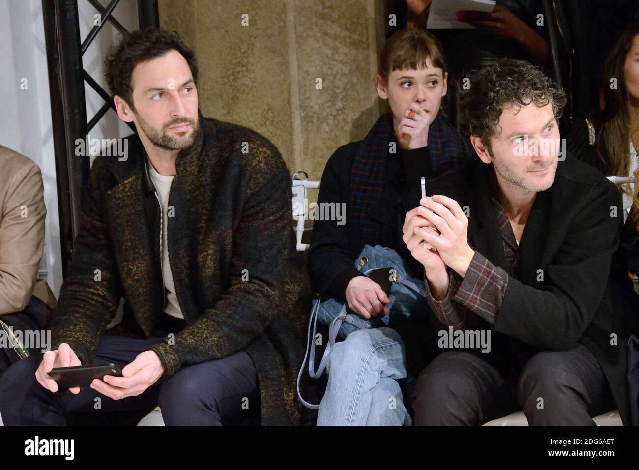 Olivier Coursier and Simon Buret (Aaron) attending the Alexis Mabille ...