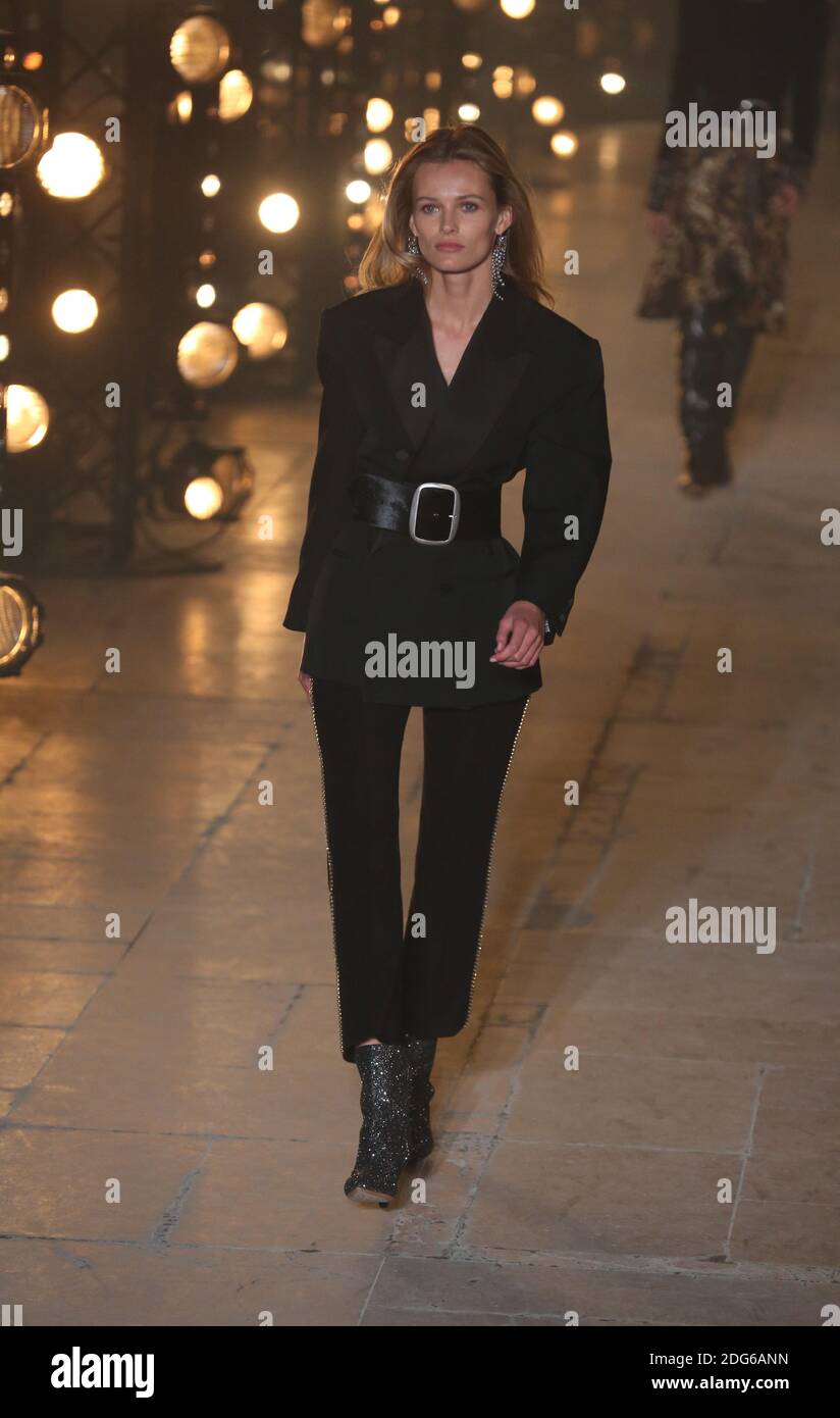 A model walks on the runway at the Isabel Marant show during Paris ...