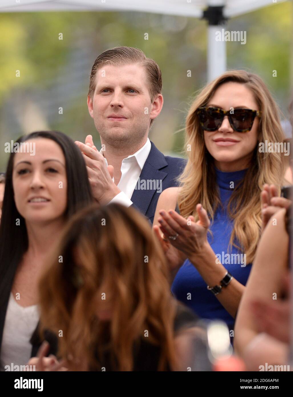 Eric Trump and his wife Lara Yunaska attend the ceremony honoring Radio ...