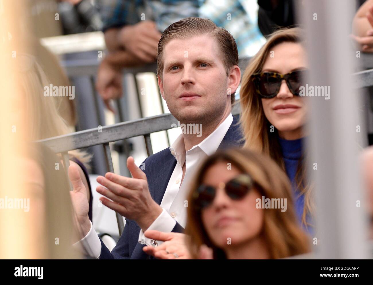 Eric Trump and his wife Lara Yunaska attend the ceremony honoring Radio ...