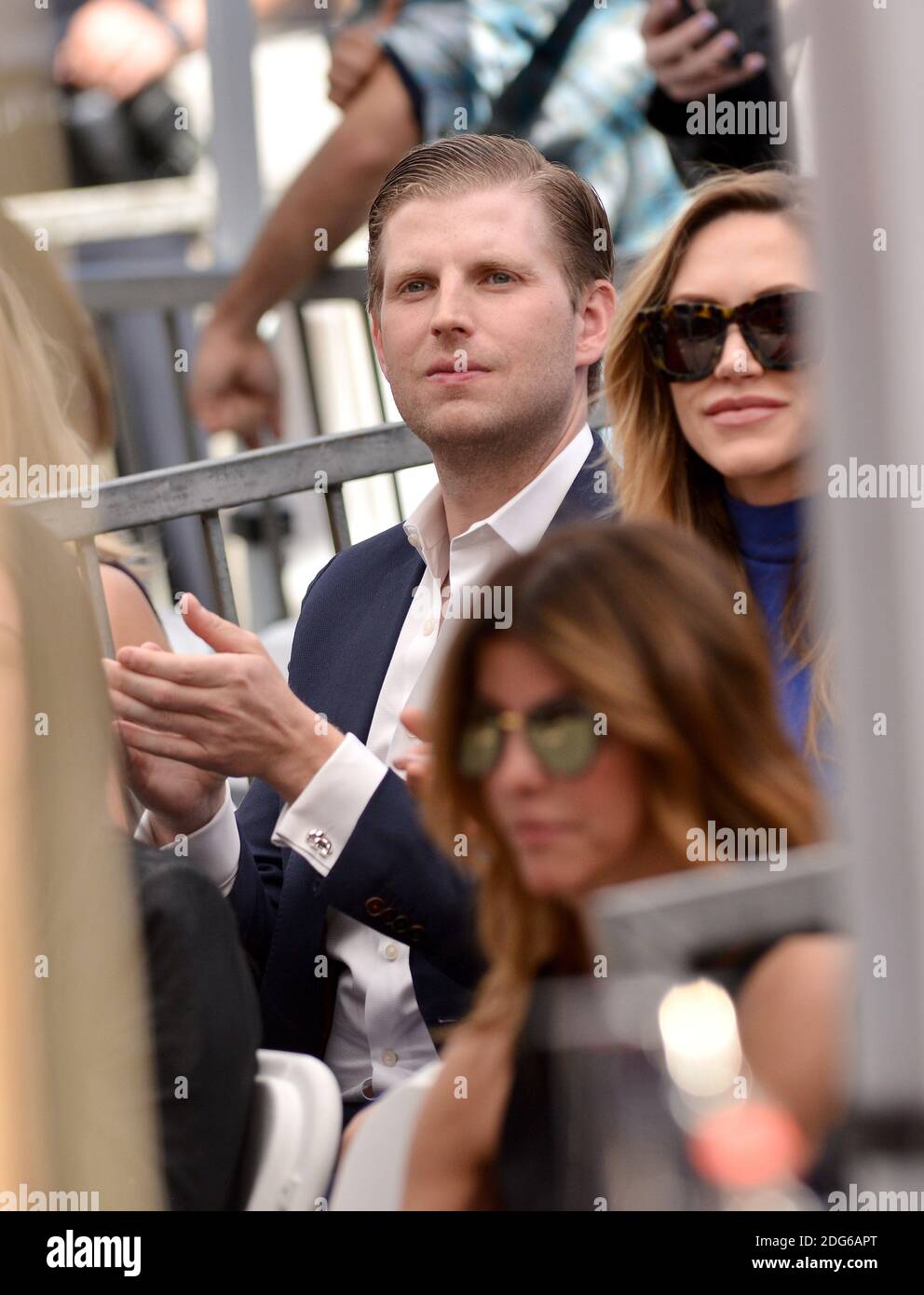 Eric Trump and his wife Lara Yunaska attend the ceremony honoring Radio ...