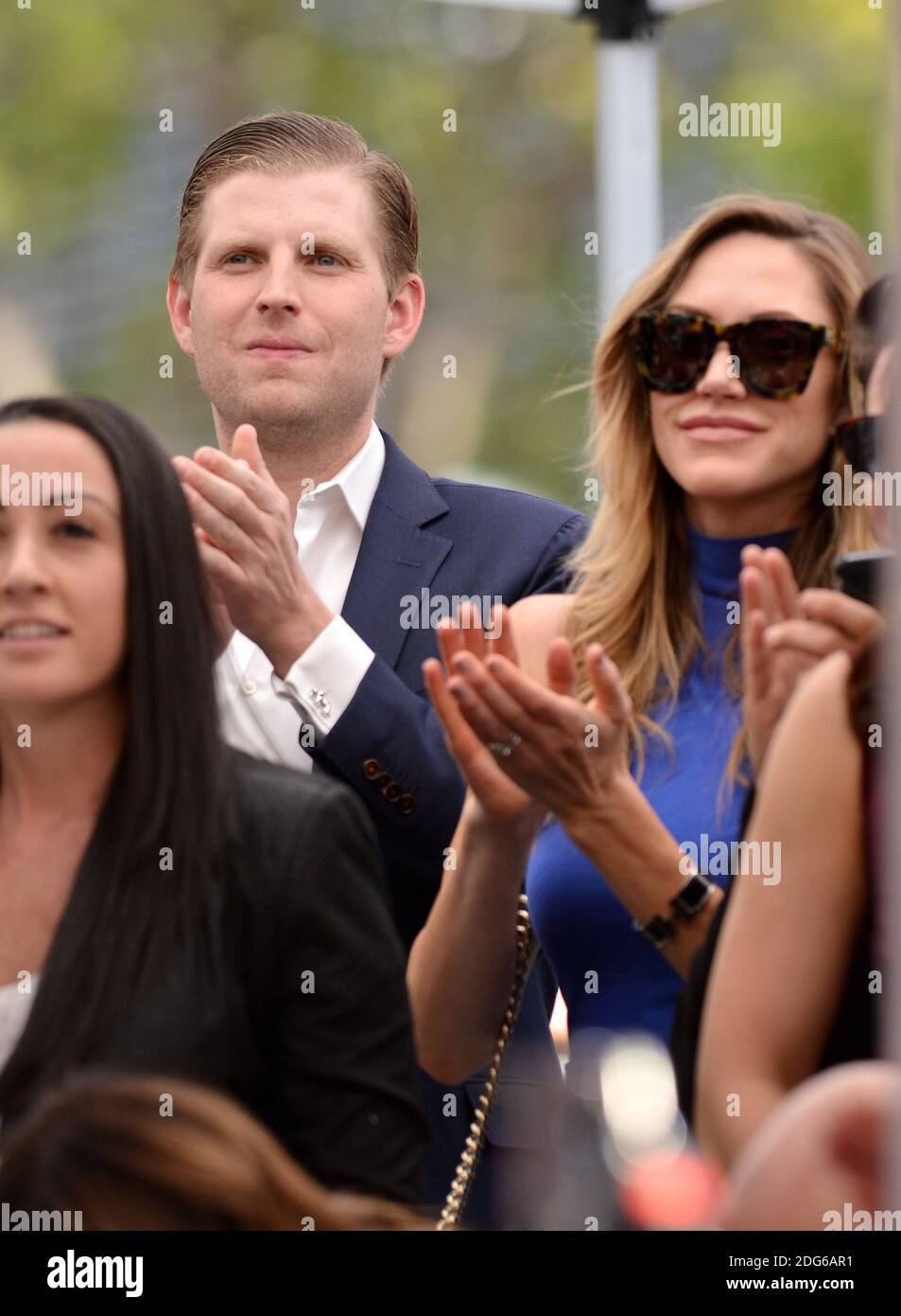Eric Trump and his wife Lara Yunaska attend the ceremony honoring Radio ...