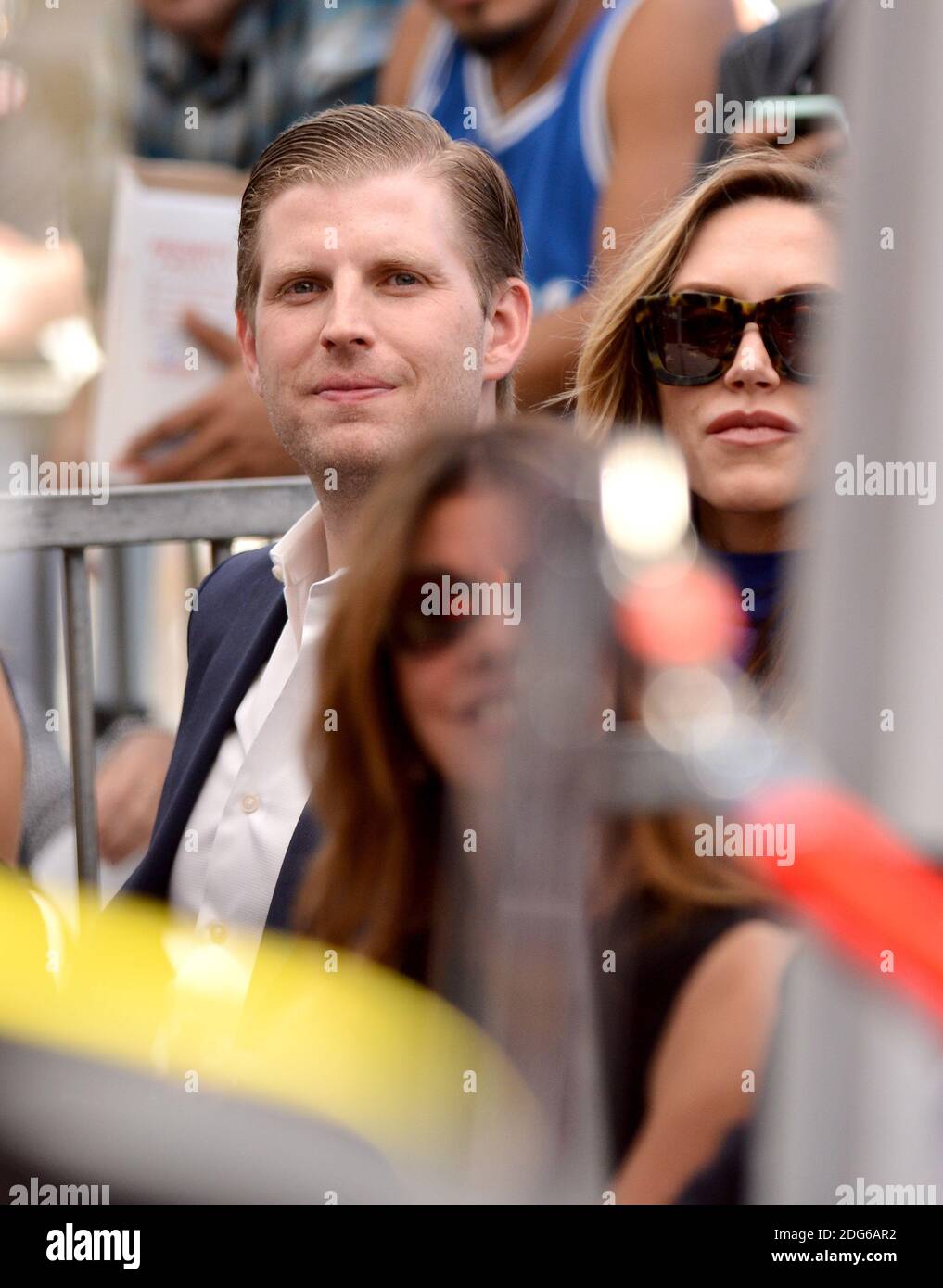 Eric Trump and his wife Lara Yunaska attend the ceremony honoring Radio ...