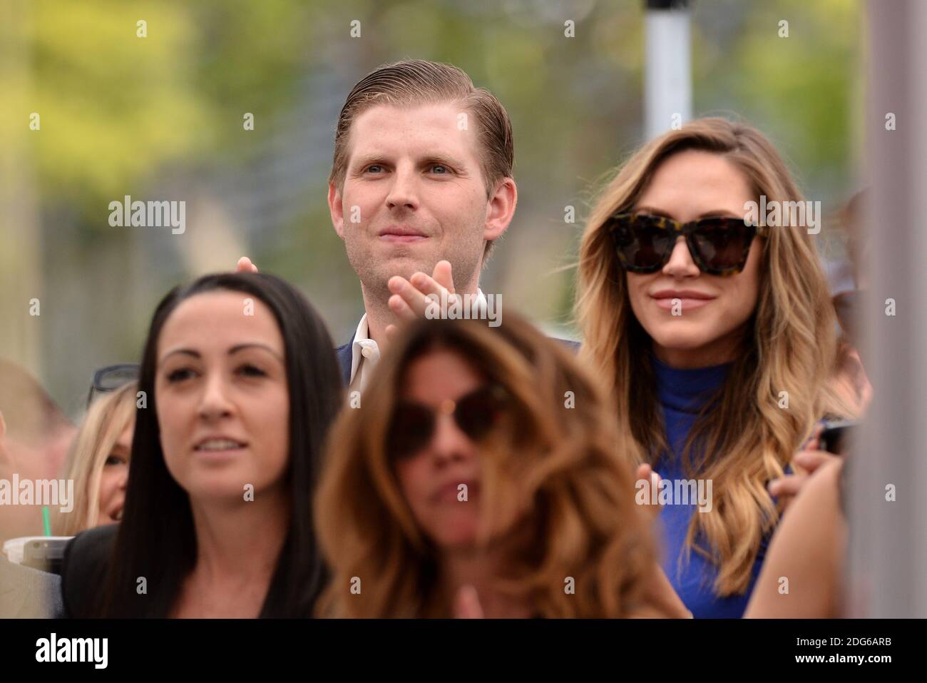 Eric Trump and his wife Lara Yunaska attend the ceremony honoring Radio ...