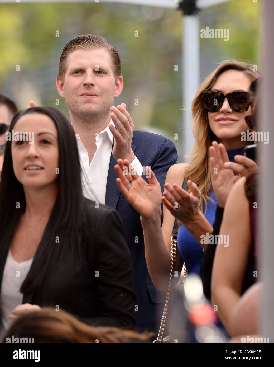 Eric Trump and his wife Lara Yunaska attend the ceremony honoring Radio ...