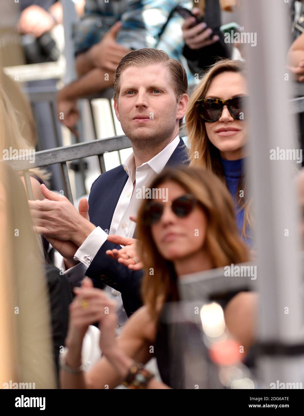 Eric Trump and his wife Lara Yunaska attend the ceremony honoring Radio ...