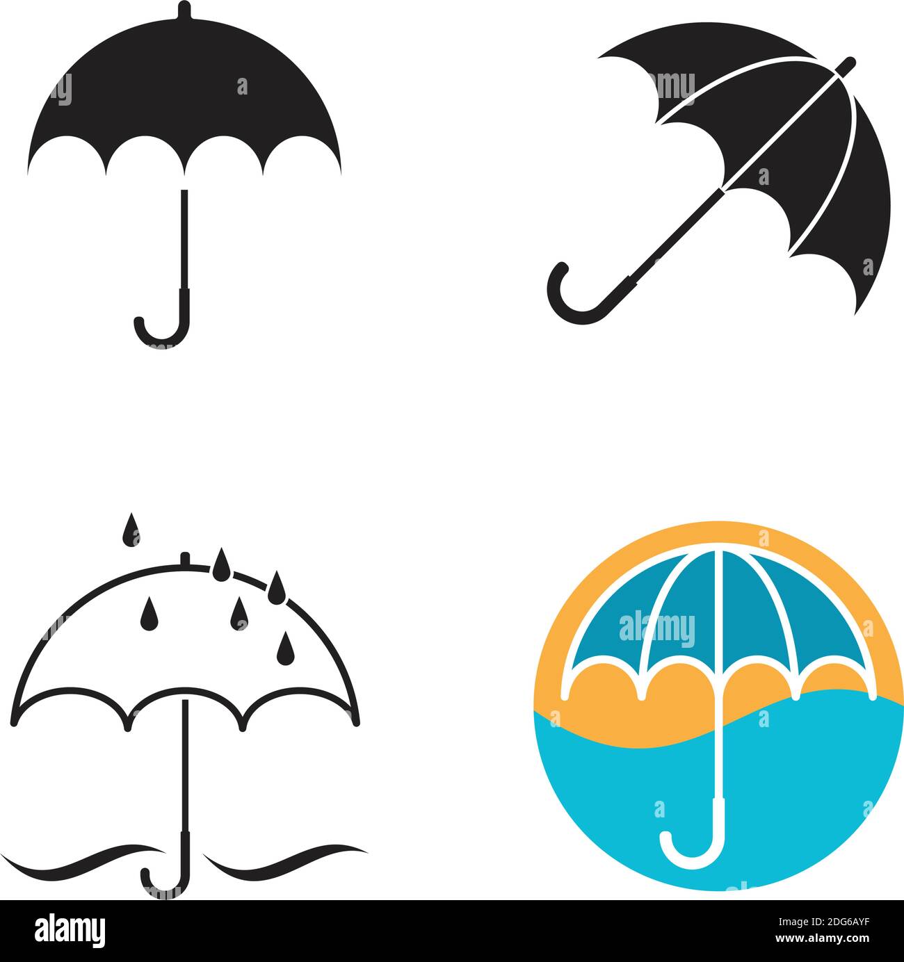 umbrella logo vector template icon design Stock Vector Image & Art - Alamy