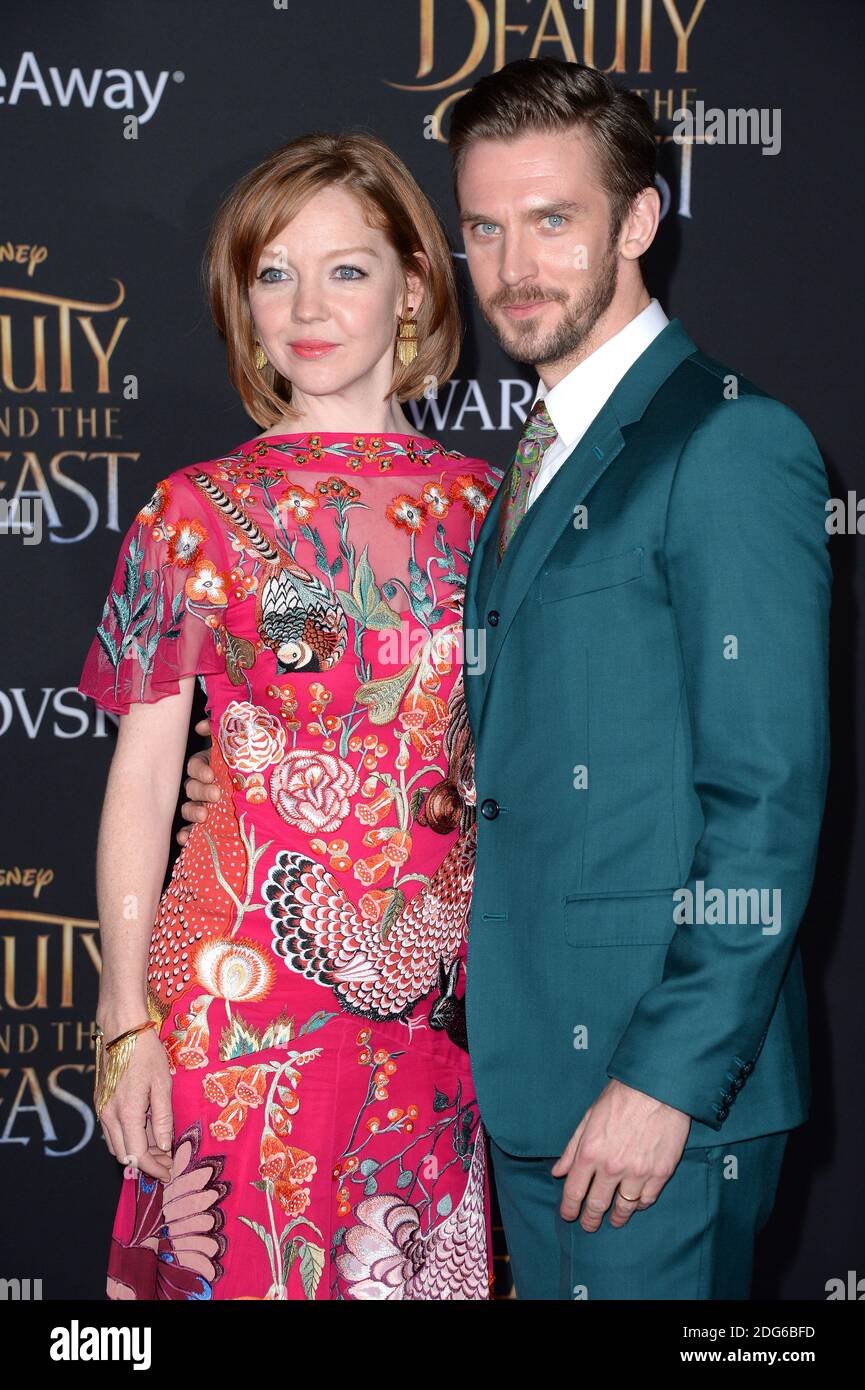 Dan Stevens, Susie Hariet attend the Premiere of Disney's 'Beauty And ...
