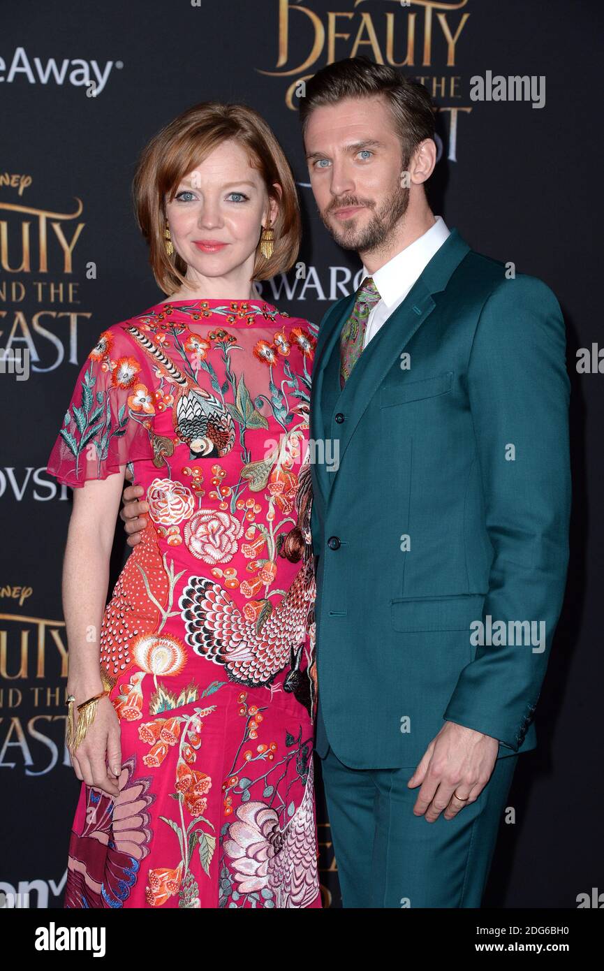 Dan Stevens, Susie Hariet attend the Premiere of Disney's 'Beauty And ...