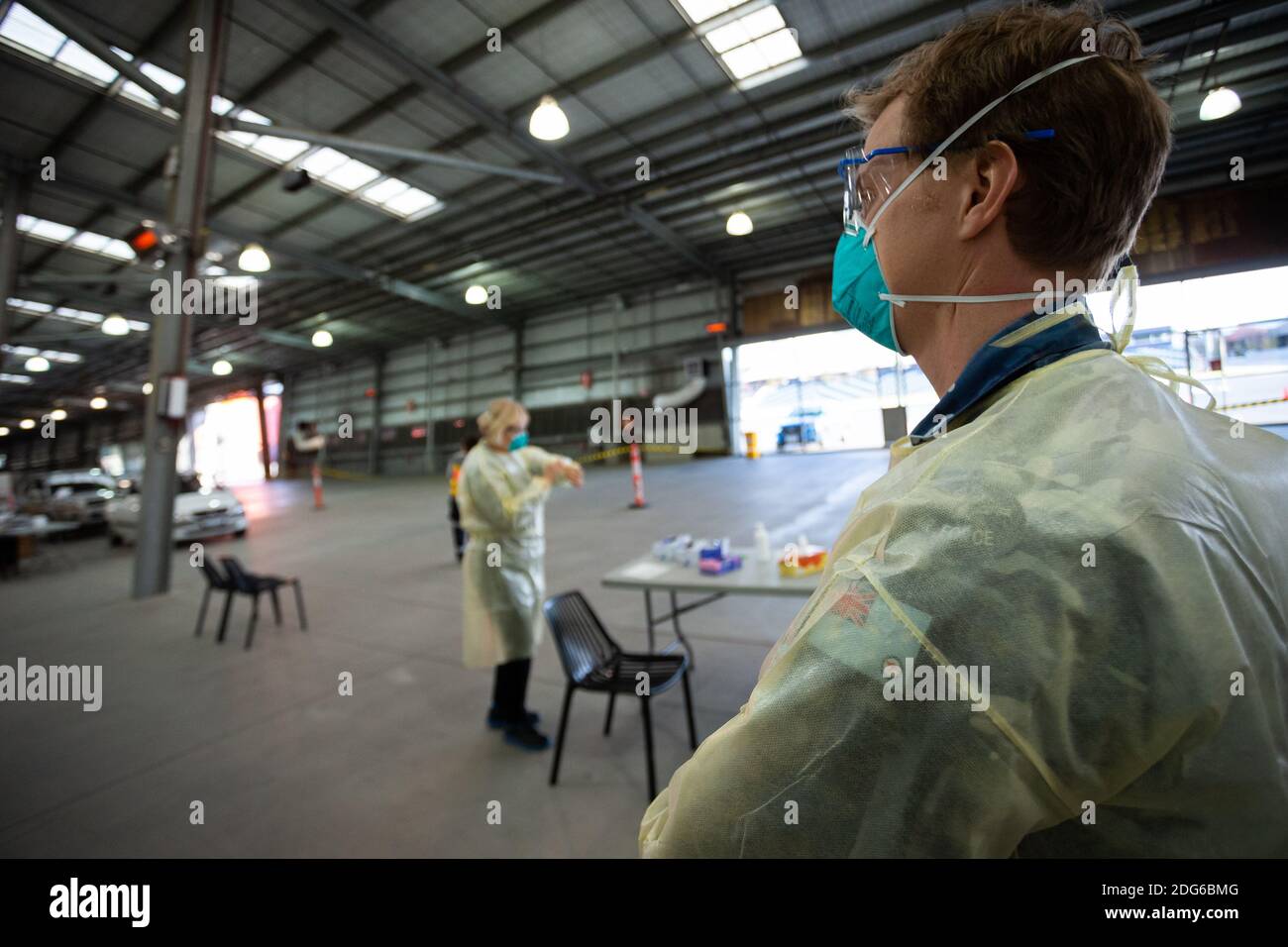 Melbourne, Australia, 27 June, 2020. An Australian Airforce Doctor ...