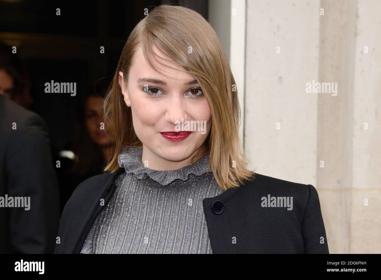 Deborah Francois attending the Elie Saab show during Paris Fashion Week ...
