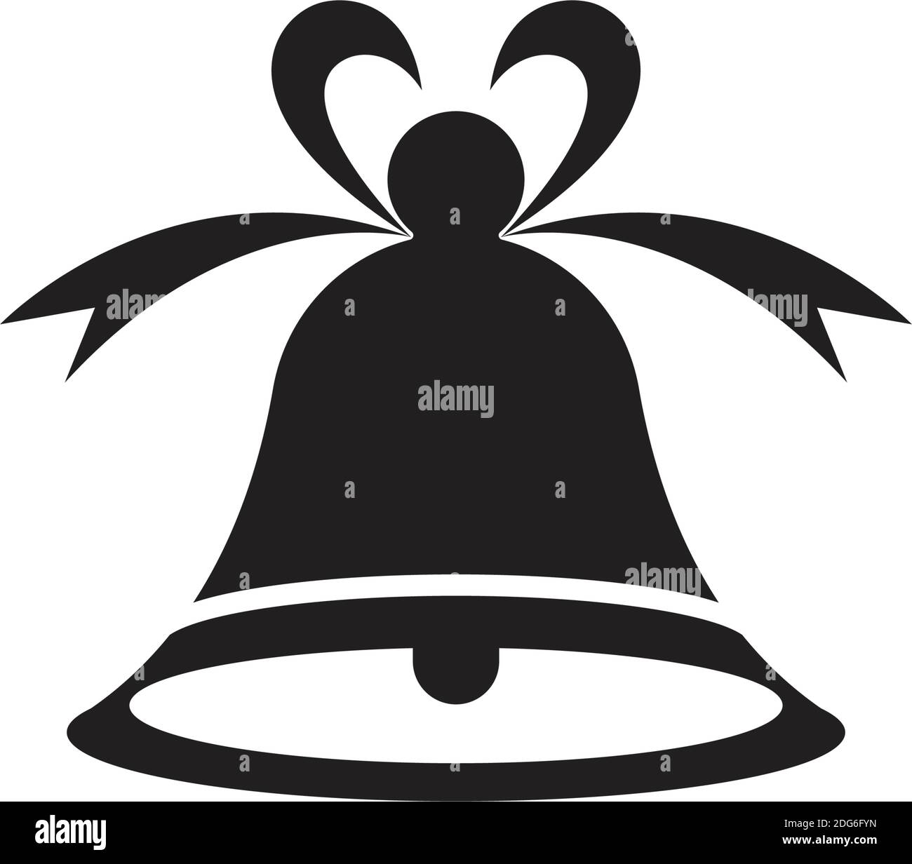 Christmas bell icon logo template vector Stock Vector Image & Art - Alamy