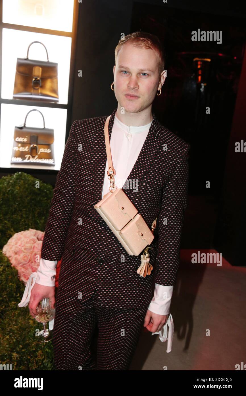 Niels Peeraer arriving at the Delveaux Cocktail during Paris Fashion ...