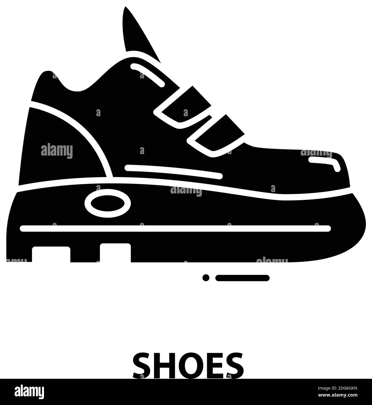 shoes symbol icon, black vector sign with editable strokes, concept ...