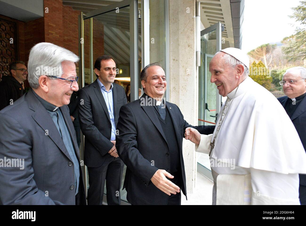 Pope Francis and members of the Vatican Curia travelled to the 'Casa ...