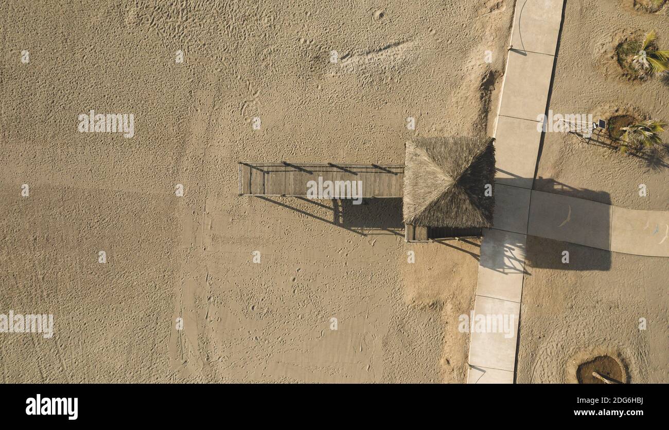 Typical Lifeguard tower station, Baywatch tower on the beach Stock ...