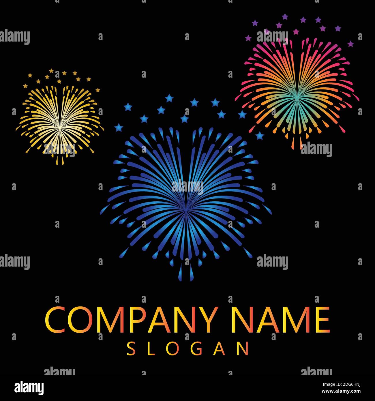 Fireworks Pictures Logo Firecrackers Logo Stock Illustrations