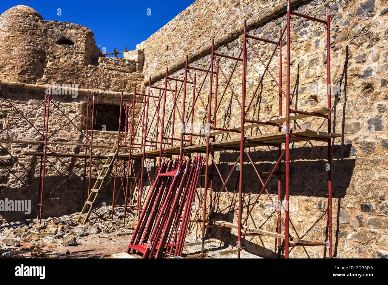 Construction site at a fortress Stock Photo - Alamy