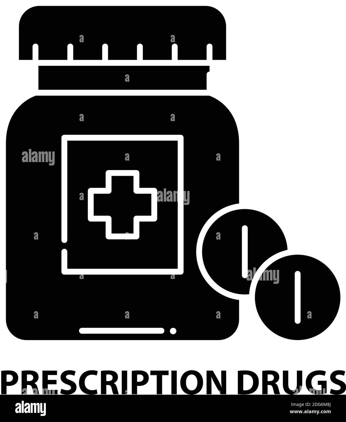 prescription drugs icon, black vector sign with editable strokes ...