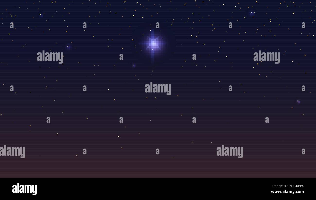 Bethlehem Star in dark night starry sky. Abstract background. Vector ...