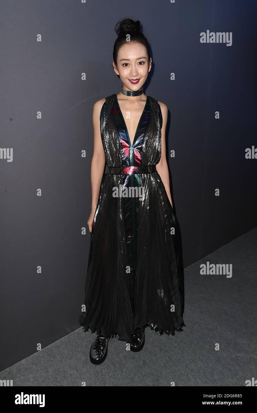 Angel Wang Ou attending the Leonard show during Paris Fashion Week ...