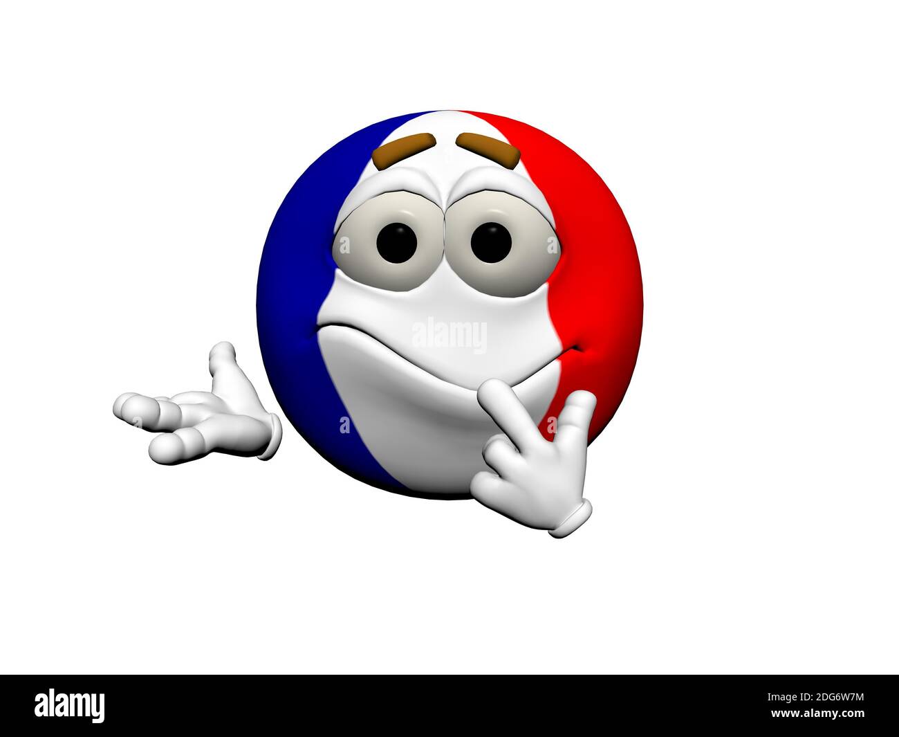 Emoticon France - 3d render Stock Photo - Alamy