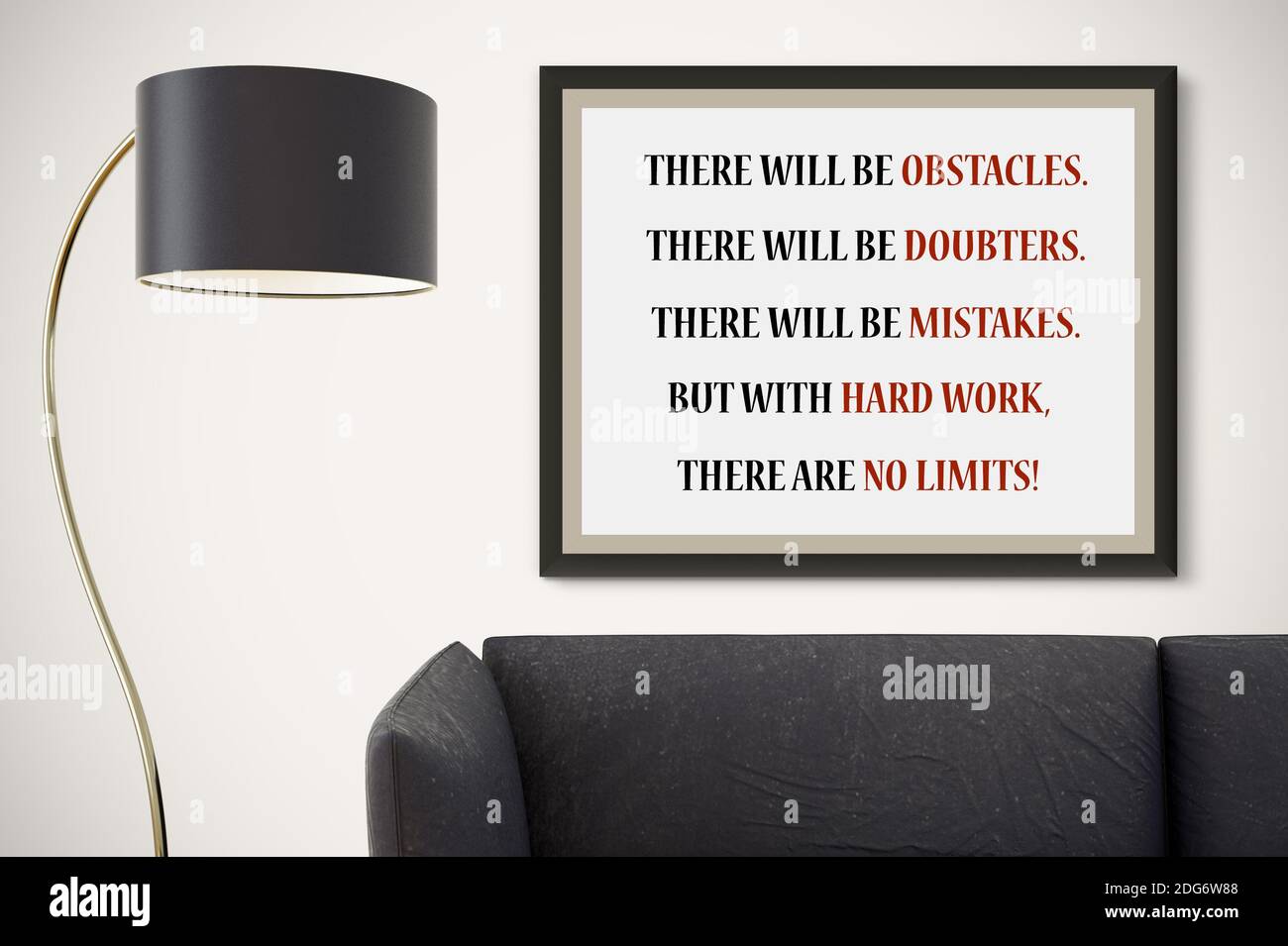 Inspirational Motivating Quote on Picture Frame Stock Photo - Alamy