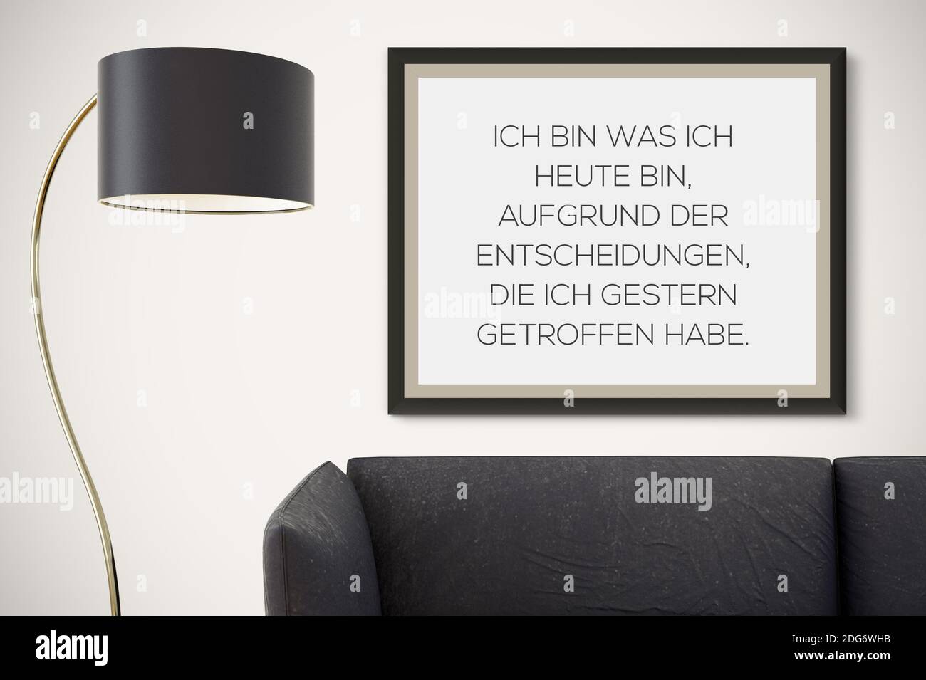 Inspirational Motivating Quote on Picture Frame Stock Photo - Alamy