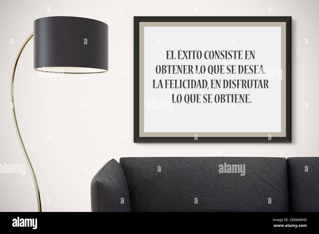 Inspirational Motivating Quote on Picture Frame Stock Photo - Alamy