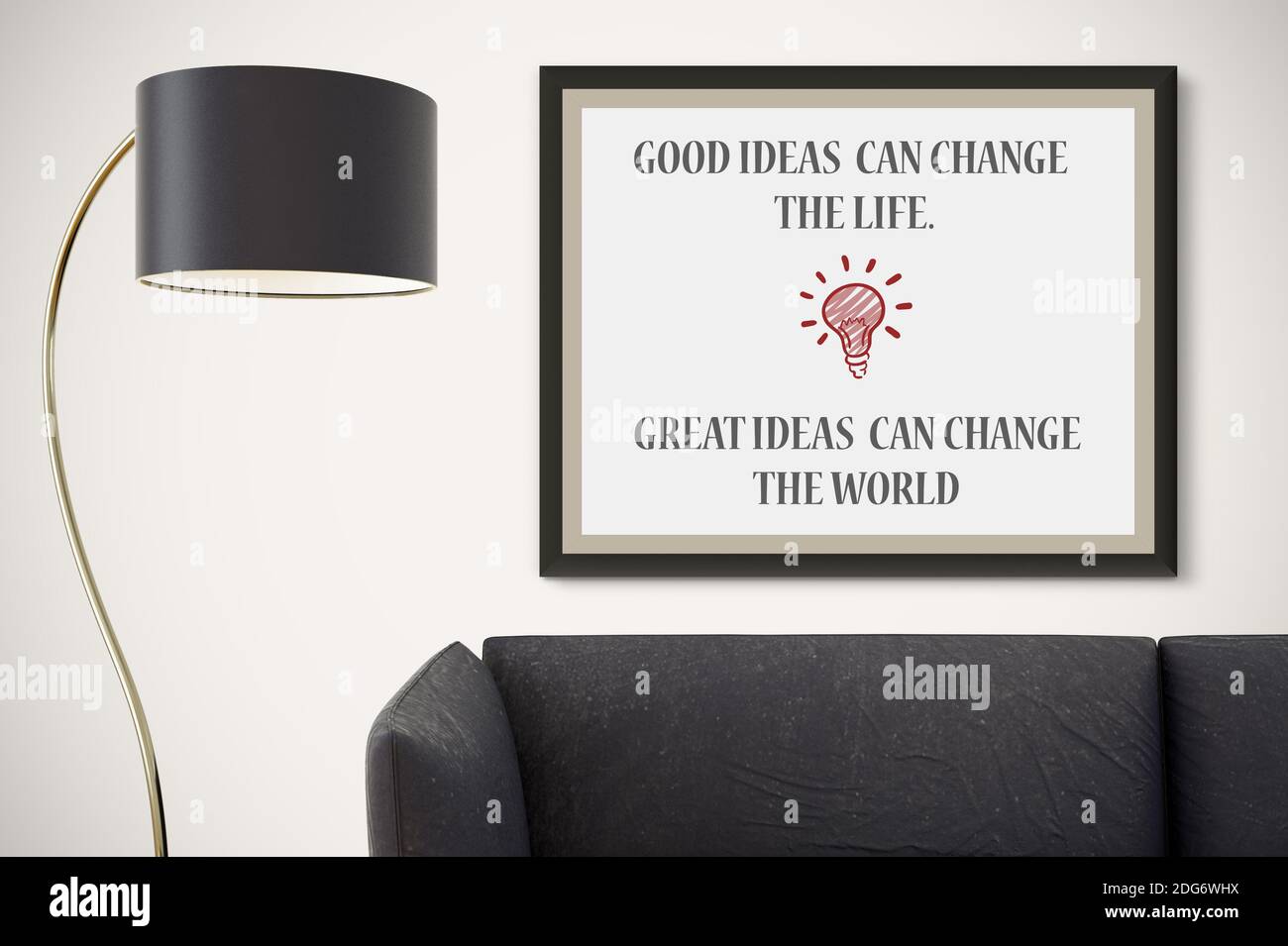 Inspirational Motivating Quote on Picture Frame Stock Photo - Alamy