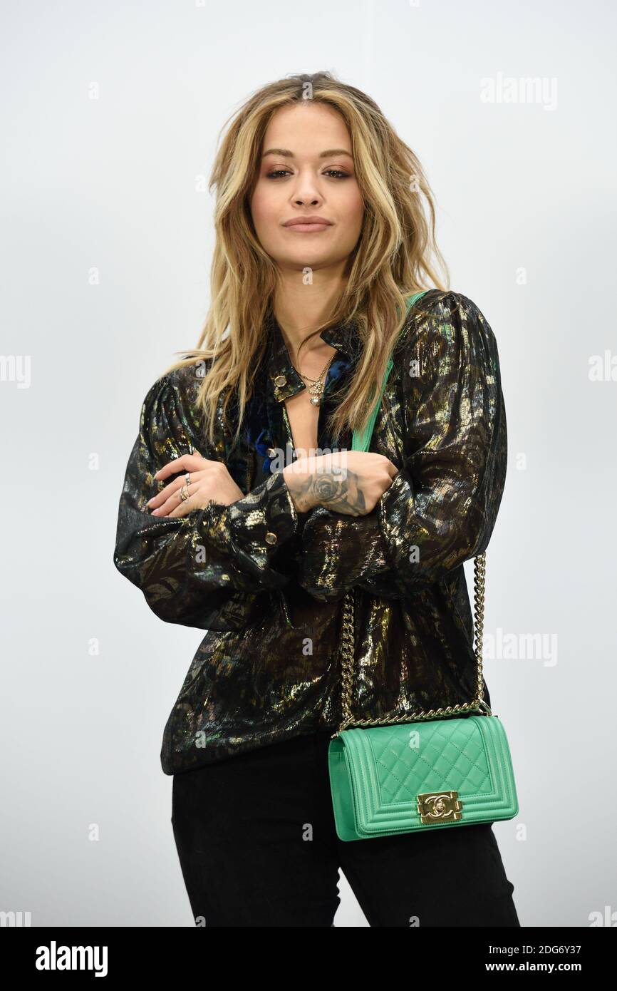 Rita Ora attending the Chanel show as part of the Paris Fashion Week ...
