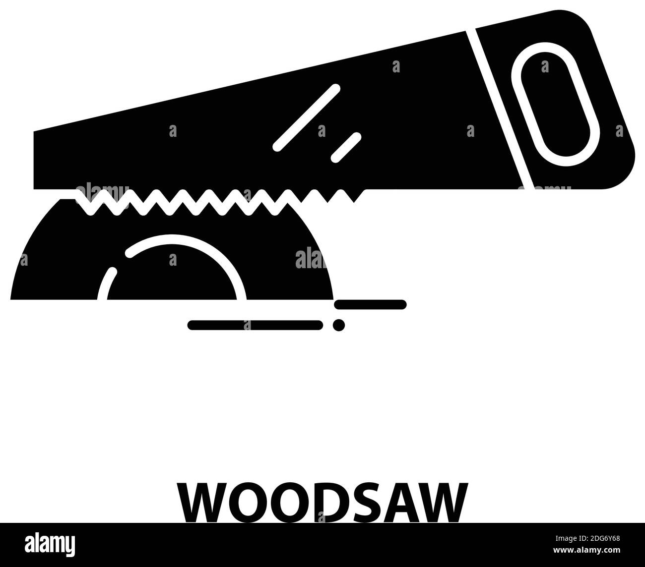 woodsaw symbol icon, black vector sign with editable strokes, concept ...